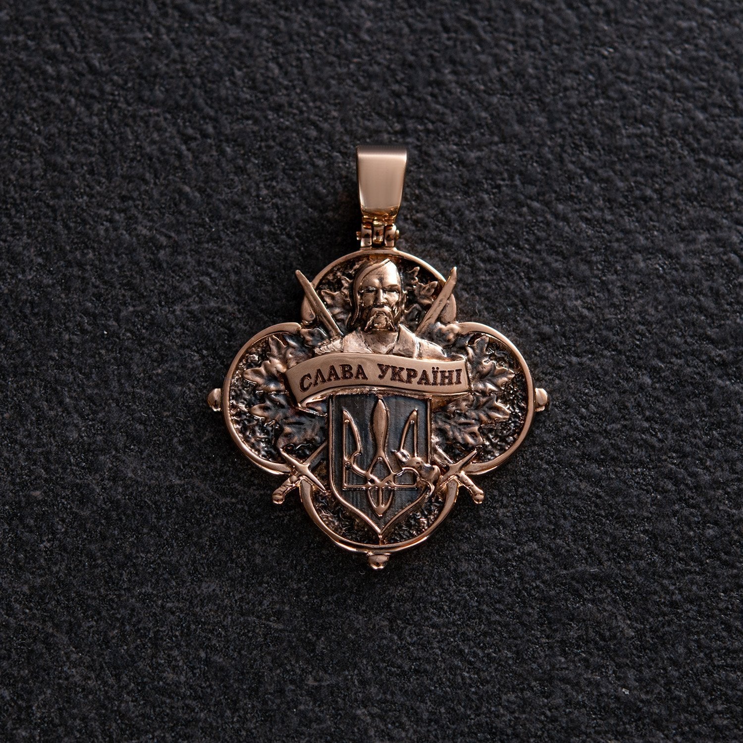 Pendant "Ukrainian Cossack. Fight and overcome, God will help you ...